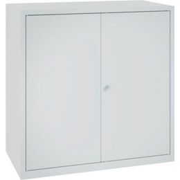Werkzeugschrank, Sicherheitsschloss, 2 Einlegeb&ouml;den & 1 Schublade, B 1000 x T 500 x H 1000 mm, Stahlblech, lichtgrau/lichtgrau