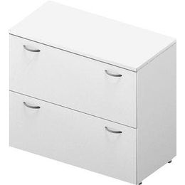 H&auml;ngeregistraturschrank ARLON OFFICE, 2 Ordnerh&ouml;hen, B 900 x T 450 x H 816 mm, wei&szlig;/wei&szlig;