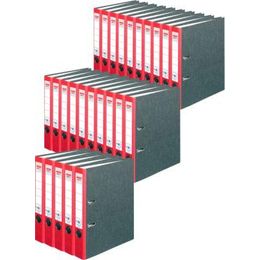 Ordner Herlitz maX.file nature, DIN A4, R&uuml;ckenschild geklebt, Hartpappe, R&uuml;ckenbreite 50 mm, rot, 25 St&uuml;ck