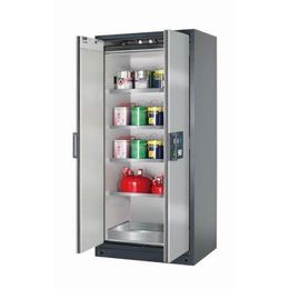 Sicherheitsschrank Typ 90 ASECOS Q-CLASSIC-90, Fl&uuml;gelt&uuml;ren, Front ASECOS Silber, B 893 x T 615 x H 1953 mm