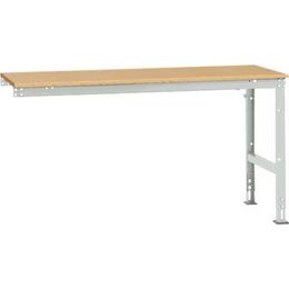 Manuflex Ansatztisch UNIVERSAL Standard, 1750 x 800 mm, Multiplex natur, lichtgrau