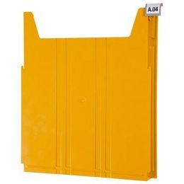 Ablagefach EICHNER Big, f&uuml;r Wandsortierer, F&uuml;llh&ouml;he 34 mm, B 262 x T 42 x H 302 mm, gelb