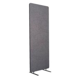 Akustischer Raumteiler, Einzelexemplar, rechteckig, Hochkant-Format, mit Standf&uuml;&szlig;en, B 600 x T 350 x H 1680 mm, PET-Filz, grau