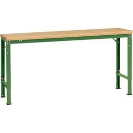 Manuflex Grundtisch UNIVERSAL Spezial, 1750 x 800 mm, Multiplex natur, resedagr&uuml;n