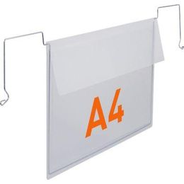 Drahtb&uuml;geltasche Durable, DIN A4 quer, mit Schutzklappe, B 535 x H 280 mm, PP, transparent, 50 St&uuml;ck