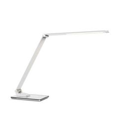 Paperflow LED-Tischleuchte Olga, 12 W, 400 lm, 3000–5000 K, 5 Farbmodi, 6-stufig dimmbar, drehbar, neigbar, USB, weiß