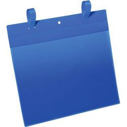 Durable Dokumententaschen mit Lasche, B 297 x H 210 mm (DIN A4 quer), 50 St&uuml;ck, blau