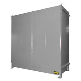 Regalcontainer Bauer CEN 33-2 IBC, Stahl, Doppelfl&uuml;geltor, B 3510 x T 1480 x H 3445 mm, grau