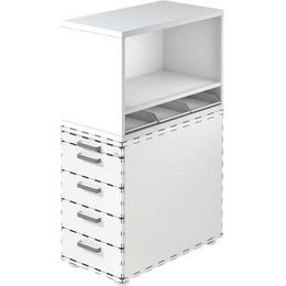 Aufsatzregal , f&uuml;r Standcontainer, 1 Fachboden, wei&szlig;