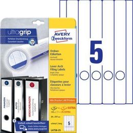 Avery Zweckform AVERY&reg; Zweckform Ordner-Etiketten, ultragrip, 125 + 25 St&uuml;ck