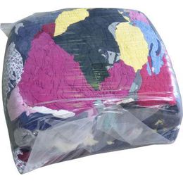 Putzlappen, in Trikot-Qualit&auml;t, zugfest, Recycling-Baumwolle, bunt, 10 kg
