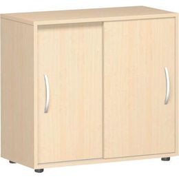Schiebet&uuml;renschrank PALENQUE, 2 OH, B 800 x T 400 x H 752 mm, Ahorn-Dekor
