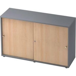 Schiebet&uuml;renschrank TOPAS LINE, 2 OH, graphit/Eiche