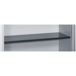 C + P Rollladenschrank Omnispace, 3 OH, abschlie&szlig;bar, B 1200 x T 420 x H 1345 mm, Stahl, lichtgrau/schwarzgrau