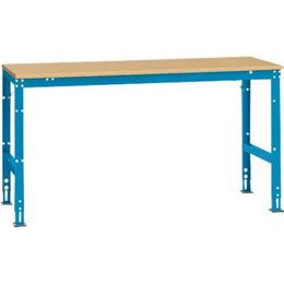 Manuflex Grundtisch UNIVERSAL Standard, Tischplatte Multiplex, 1750x800, lichtblau