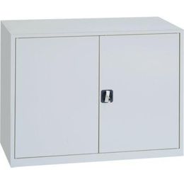 Stahlschrank, h&ouml;henverstellbarer Fachboden, abschlie&szlig;bar, H 750 mm, lichtgrau/lichtgrau