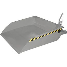 Bauer Staplerschaufel BSI 50, Seilzug-Entriegelung, L 1810 &times; B 1330 &times; H 710 mm, 0,5 m&sup3;, bis 750 kg, Stahl lackiert, mausgrau