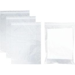 S&Z Druckverschlussbeutel, Polypropylen, 300 &times; 400 mm, 50 &micro;m, 50% Regeneratanteil, ohne Druck, transparent, 1000 Stk.