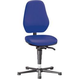 bimos Labordrehstuhl Basic 9135, mit Gleitern, Kunstleder, Stamskin Top blau