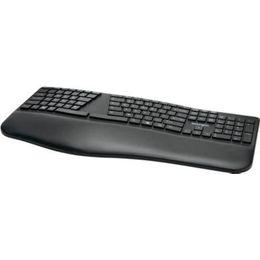 Tastatur Kensington Pro Fit&reg; Ergo, ergonomisches Design, kabellos, Handgelenkauflage, Windows & Mac, B 216 x T 436 x H 38 mm schwarz