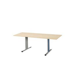Sch&auml;fer Shop Sch&auml;fer Shop Select Besprechungstisch Planova Basic, Rechteck, T-Fu&szlig;, B 1800 x T 800 x H 717 mm, Ahorn/wei&szlig;aluminium RAL 9006