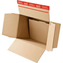 Colompac Blitzbodenkarton, DIN A5, doppelter Boden, Selbstklebeverschluss, braun, 10 St&uuml;ck