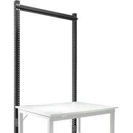 Manuflex Aufbauportal, Grundtisch STANDARD Arbeitstisch-/Werkbanksystem UNIVERSAL/PROFI, 1250 mm, anthrazit