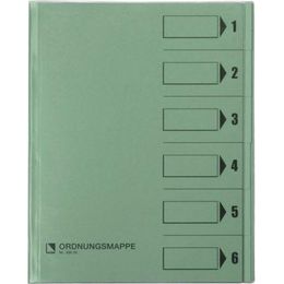 bene! bene Ordnungsmappe m. Schutzumschlag, Pendarec-Karton, recycling, gr&uuml;n, 6-tlg.