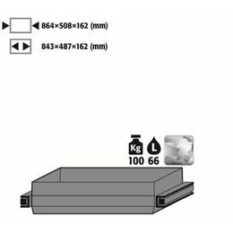 Auszugswanne Schwerlast f&uuml;r ASECOS Sicherheitsschr&auml;nke der Q30, Q90 und S90 Serie, Edelstahl 1.4301, B 864 x T 508 x H 162 mm, 66 l, bis 100 kg