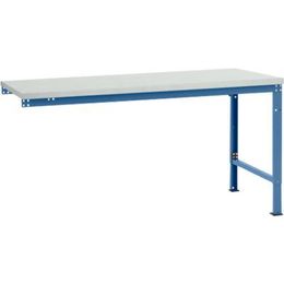 Manuflex Ansatztisch UNIVERSAL Spezial, Tischplatte Kunststoff, 1750x1000, brillantblau