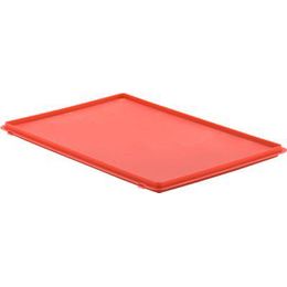 Sch&auml;fer Shop Deckel mit Haken EF-DH 64 f&uuml;r Kasten im EURO-Ma&szlig;, rot