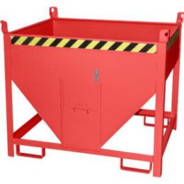 Bauer Silobeh&auml;lter SGS 50, mit Schieberverschluss, L 1000 x B 1200 x H 1025 mm, 0,5 m&sup3;, bis 750 kg, Stahl, Feuerrot