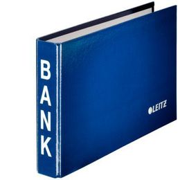 Leitz&reg; Bank-Ordner, A6 quer, Material: Karton PP-kaschiert, blau