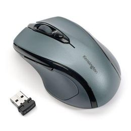 Funkmaus Kensington Pro Fit, f&uuml;r Rechtsh&auml;nder, 1750 dpi, 5 Tasten & Scrollrad, USB-Receiver, inkl. 2 x AAA Batterien, grafitgrau
