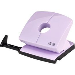 Locher Novus B 220, bis zu 20 Blatt, f&uuml;r A4/A5/A6/B5/B6/US/3x8/Folio, Anschlagschiene, Vollmetall & Kunststoff, pretty-lilac