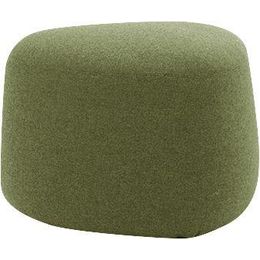 Polsterm&ouml;bel Leyform GOGO Pouf, klein, oval, B 550 x T 515 x H 440 mm, mit Gleitern, Stoffbezug, moosgr&uuml;n