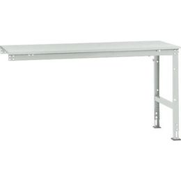 Manuflex Ansatztisch UNIVERSAL Standard, 1750 x 800 mm, Melamin lichtgrau, lichtgrau
