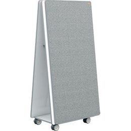 NOBO Move & Meet Mobile Whiteboard- & Notiztafel-System, 2 Whiteboards, 2 Notiztafeln, 900 x 1800 mm, magnethaftend, fahrbar