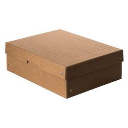 Archivbox Falken PureBox Nature A4, f&uuml;r bis zu 1250 Blatt, mit Beschriftungsfeld, L 320 x B 240 x F&uuml;llh&ouml;he 100 mm, FSC&reg;-Pappe, braun
