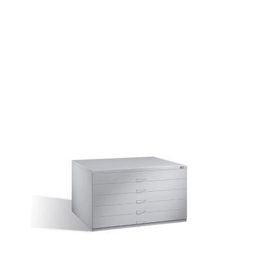 Planschrank aus Stahl, f&uuml;r Formate bis DIN A0, 5 Schubladen