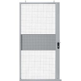 Sch&auml;fer Shop Schiebet&uuml;r, f&uuml;r Gittertrennwandsystem, B 1110 x H 2110 mm, hellsilber