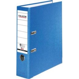 Falken Recycolor Ordner, DIN A4, R&uuml;ckenbreite 80 mm, blau