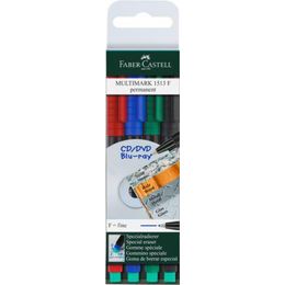 Marker Faber-Castell Multimark, 4er-Set, F, permanent