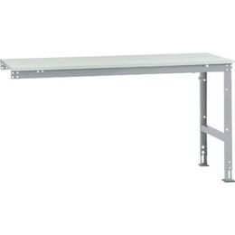 Manuflex Ansatztisch UNIVERSAL Standard, 1750 x 800 mm, Kunststoff lichtgrau, alusilber