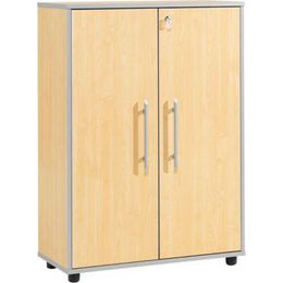 Sch&auml;fer Shop Sch&auml;fer Shop Select Aktenschrank Moxxo IQ, Holz, 2 B&ouml;den, 3 OH, B 801 x T 362 x H 1115 mm, abschlie&szlig;bar, Ahorn-Dekor