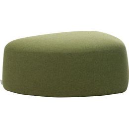 Polsterm&ouml;bel Leyform GOGO Pouf, mittel, oval, B 980 x T 910 x H 390 mm, mit Gleitern, Stoffbezug, moosgr&uuml;n