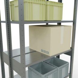 SCHULTE LAGERTECHNIK - Stecks.Doppelgrundregal Typ 150 - 2500x1000x2x300 mm verz.2x6 B&ouml;den