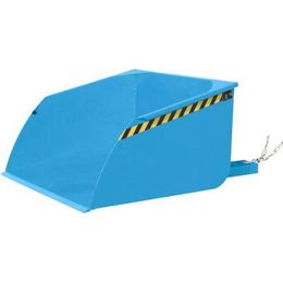 Bauer Staplerschaufel BSI 100, Seilzug-Entriegelung, L 1810 &times; B 1330 &times; H 810 mm, 1 m&sup3;, bis 1500 kg, Stahl lackiert, lichtblau