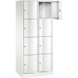 C+P Schlie&szlig;fachschrank Resisto, 2 Abteile, 8 F&auml;cher, B 772 x T 540 x H 1950 mm, Verkehrswei&szlig;
