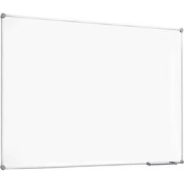 Whiteboard 2000 Maulpro, wei&szlig; kunststoffbeschichtet, Rahmen platingrau, 1500 x 1000 mm